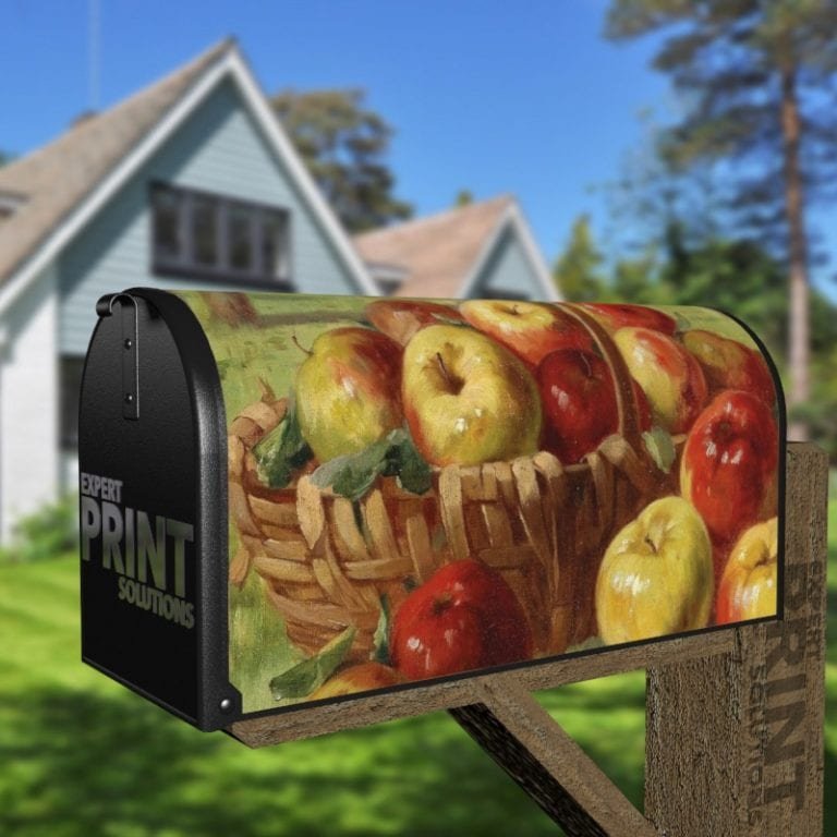 Basket with Apples Decorative Curbside Farm Mailbox Cover - Expert ...