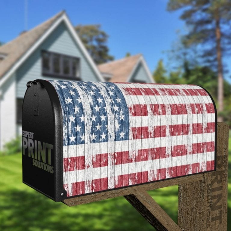Rustic American Falg Decorative Curbside Farm Mailbox Cover - Expert ...